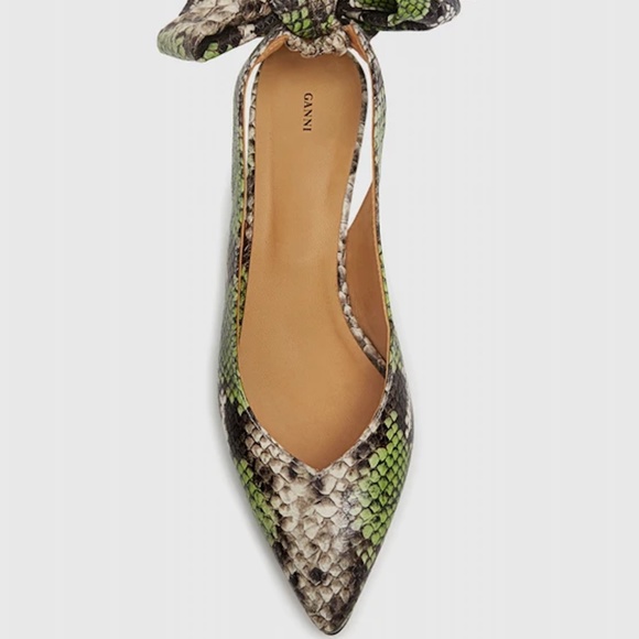 Ganni | Shoes | Ganni Snake Skin Heels In Box | Poshmark